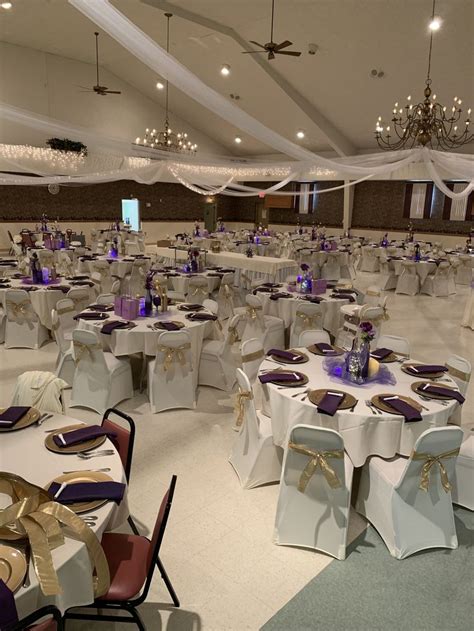 Purple Reception With Gold Accents Purple And Gold Wedding Purple