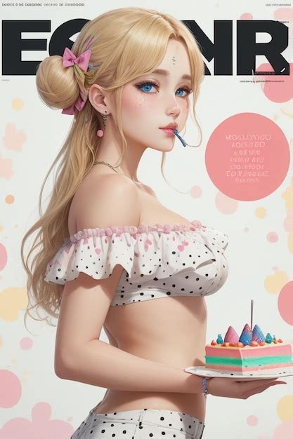 Premium Ai Image Magazine Cover Design Young And Beautiful Girl Model Illustrations Cover