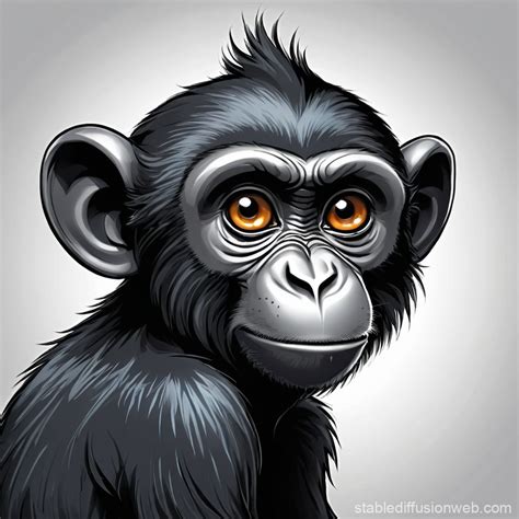 Anime Style Monkey Drawing Stable Diffusion Online