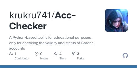 Github Krukru741acc Checker A Python Based Tool Is For Educational