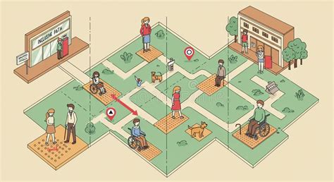 Isometric Illustration Of An Inclusive Urban Park Layout Featuring