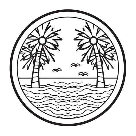Create Your Own Beach Scene Coloring Page