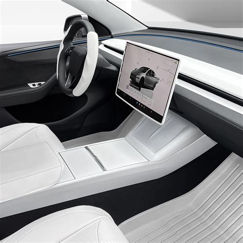 White Interior Upgrade Kit For Tesla Model Y Juniper 2025 T Launch