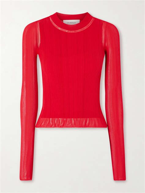 Sportmax Ribbed Knit Top Net A Porter