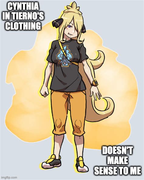 Cynthia Dressed Up As Tierno Imgflip