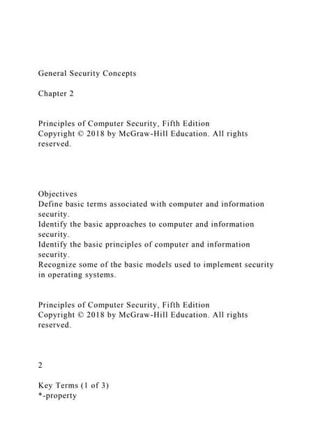 General Security Conceptschapter 2principles Of Comput Docx