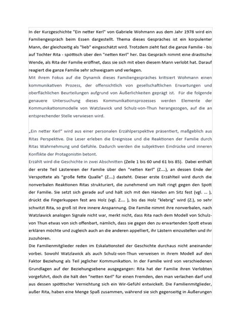 Interpretation Ein Netter Kerl Pdf