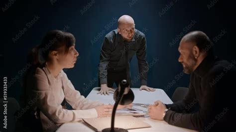Video Stock Police Detectives Are Trying To Extract Guilt Confession