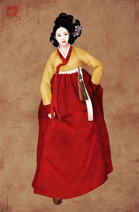 기녀비녀화려한 비녀장신구악세사리미인도한복한복그림한복일러스트 By 지수연 On Grafolio 한국 전통 의상 전통 의상 역사적 의상