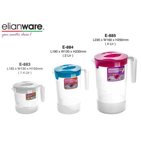 Elianware E 884 Fridge Water Jug Pitcher 2liters Water Storage Jug