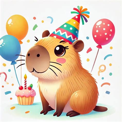 Pin By Clao Car On Capivara Happy Birthday Drawings Cute Stickers