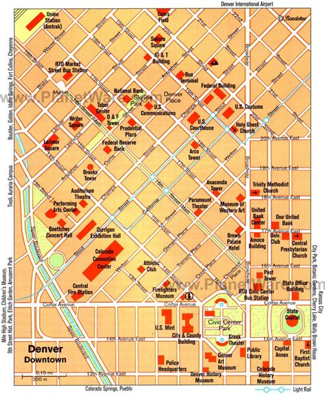 Tourist Map Downtown Denver