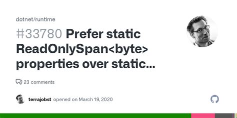 Prefer Static Readonlyspan Properties Over Static Readonly Byte