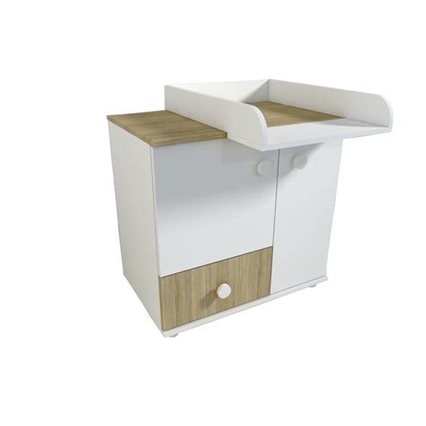 Set Comoda Si Blat De Infasat Pentru Camera Bebelusilor Smartic® Alb
