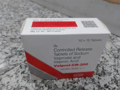 Sodium Valproate Controlled Release Tablets 200 Mg At ₹ 8042stripe