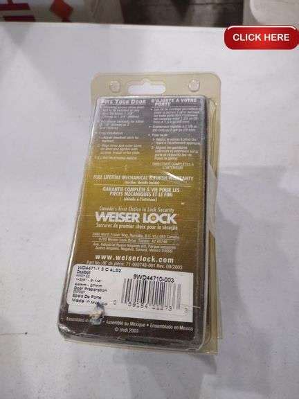 2 Weiser Deadbolt Locks Rideau Auctions