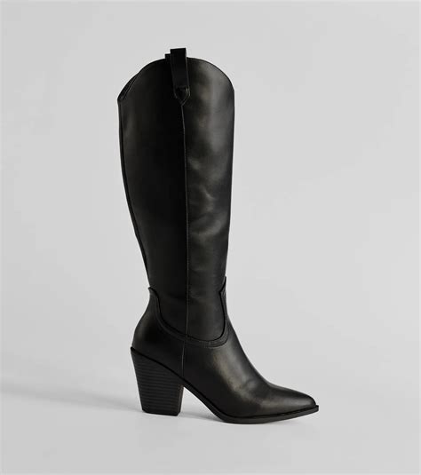 Womens Black High Heel Boots And Windsor