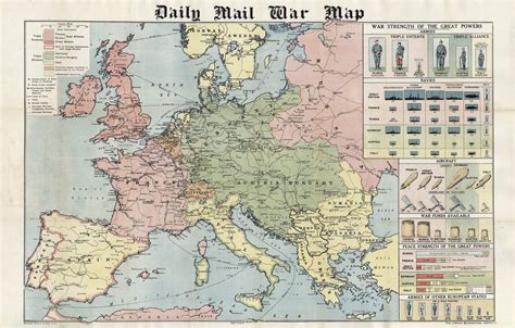 Persuasive Map Aimed At Boosting British Mobilization Early In The First World War Rare