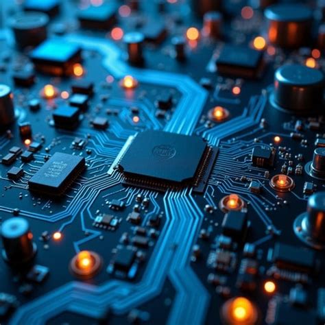 Free Illuminated Circuit Pathways Image Circuit Processor