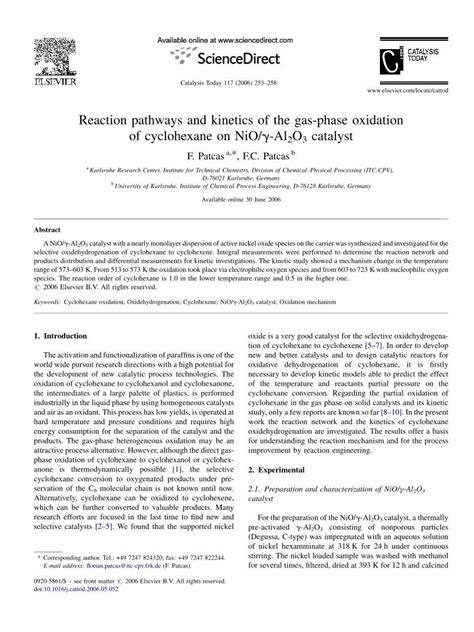 Pdf Reaction Pathways And Kinetics Of The Gas Phase Oxidation Of