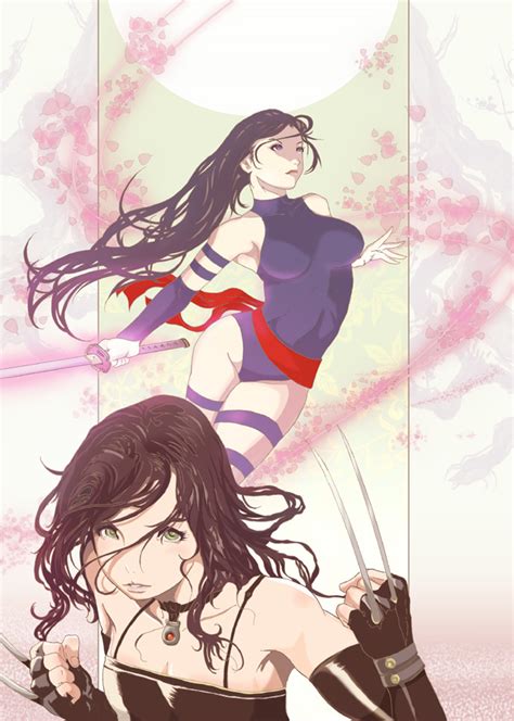 Okazuwa Shake Psylocke X 23 Marvel X Men 2girls Animification