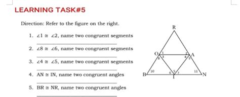 Solved Learning Task 5 Direction Refer To The Figure On The Right 1