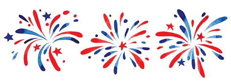 Set Of Fireworks For American Independence Day 48960873 Vector Art At Vecteezy