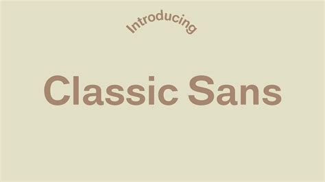 Classic Sans Font Free Download