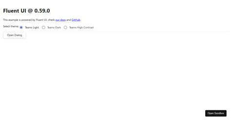 fluent ui example forked codesandbox
