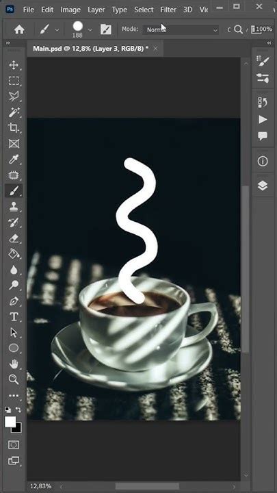 Shorts با فتوشاپ دود بساز 😍 Youtube