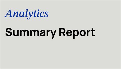 Analytics Overview Report