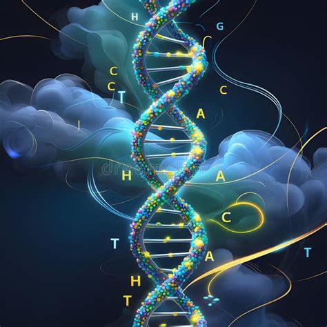Dna Sequencing Concept Illustrationdna Sequencing Concept Illustration Ai Generated Stock