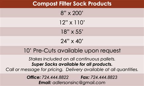 Compost Filter Sock Adler And Sons