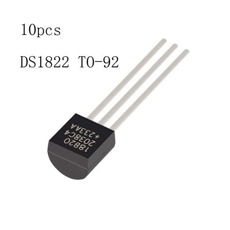 10pcs Ds18b20 Temperature Sensor Dallas 18b20 Ds1822 To 92 Digital