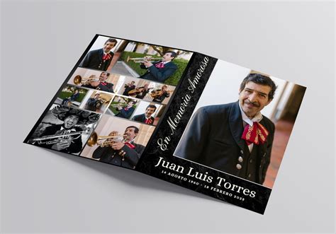 Spanish Funeral Program Brochure Template Folleto Del Programa