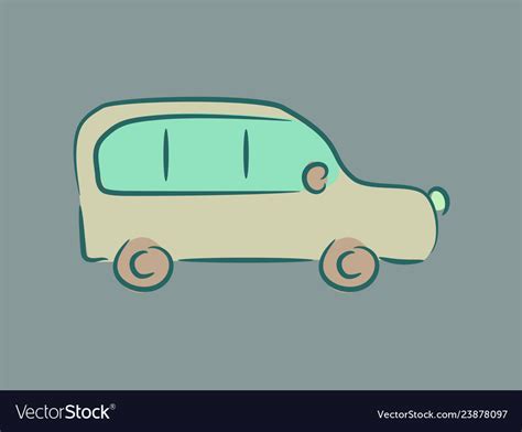 Passenger Car Royalty Free Vector Image Vectorstock