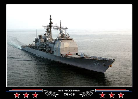 Uss Vicksburg Cg 69 Canvas Photo Print Navy Emporium