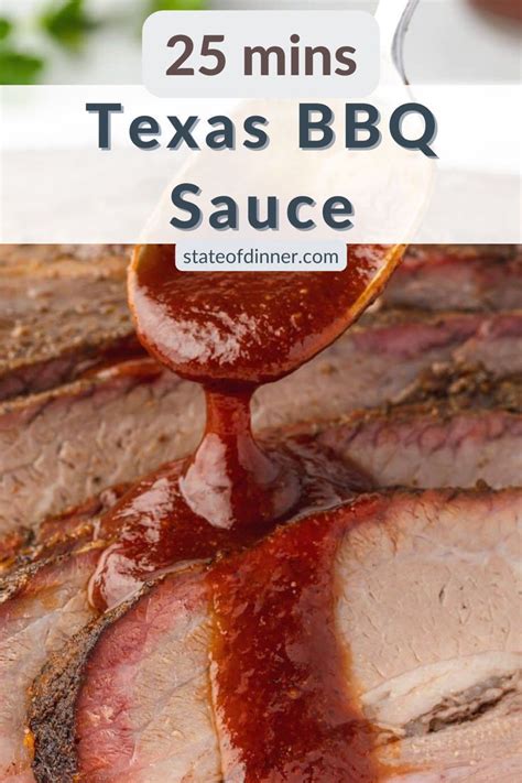 Texas Bbq Sauce Barbecue Sauce Recipe Bbq Brisket Recipes Bbq
