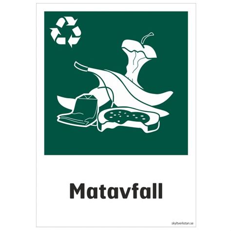 Matavfall Matavfall Miljödekal återvinning