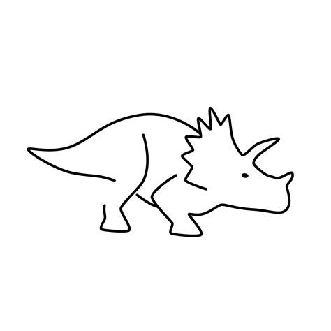 Triceratops Clipart Black And White