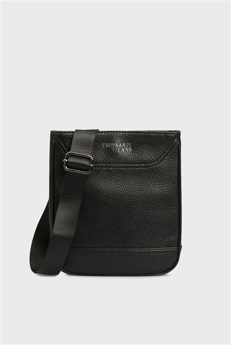 Мужская черная сумка через плечо BUSINESS CITY Trussardi Jeans OS ...