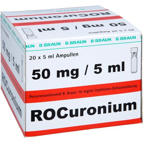 Rocuroniumbromid B Braun 10 Mg Ml Iil Miniplasco 20x5 Ml