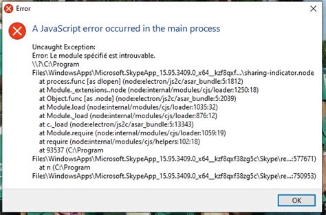 Une Erreur Javascript Windows 10 Une Erreur Javascript Windows 10