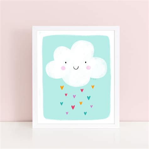 Cloud Cloud Art Cloud Poster Cute Cloud Printable Cloud Etsy