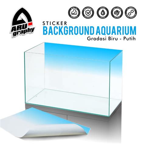 Stiker Akuarium Sticker Background Aquarium Model Ada Light Screen