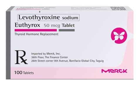 Euthyrox Levothyroxine Sodium 50mcg 1 Tablet Prescription Required