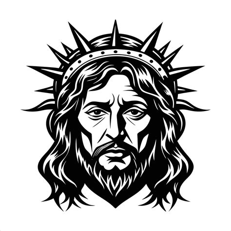 Jesus Wearing Crown 57093984 Vector Art At Vecteezy