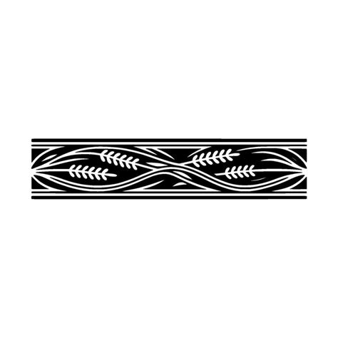 Elegant Wheat Stalk Border In Black And White 67536527 Vector Art At