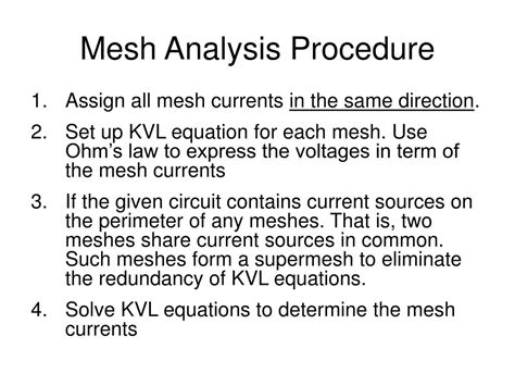 Ppt Nodal And Mesh Analysis Powerpoint Presentation Free Download