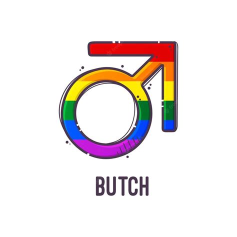 Premium Vector Gender Symbol Butch Signs Of Sexual Orientation Vector